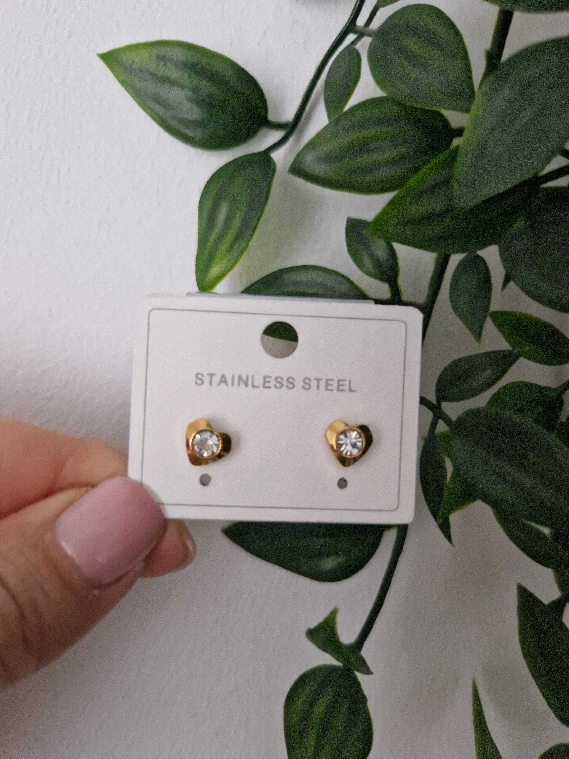 Zirconia Heart Stud Earrings - Be You Jewellery